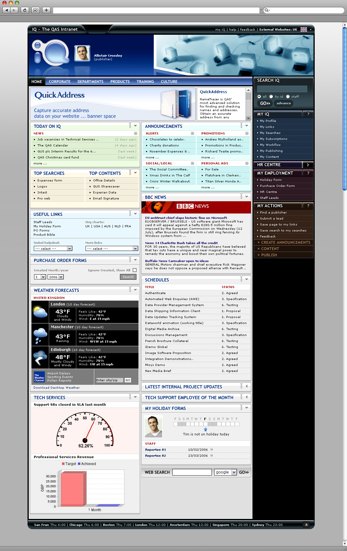 iQ - The QAS Intranet / Most Probably Me!