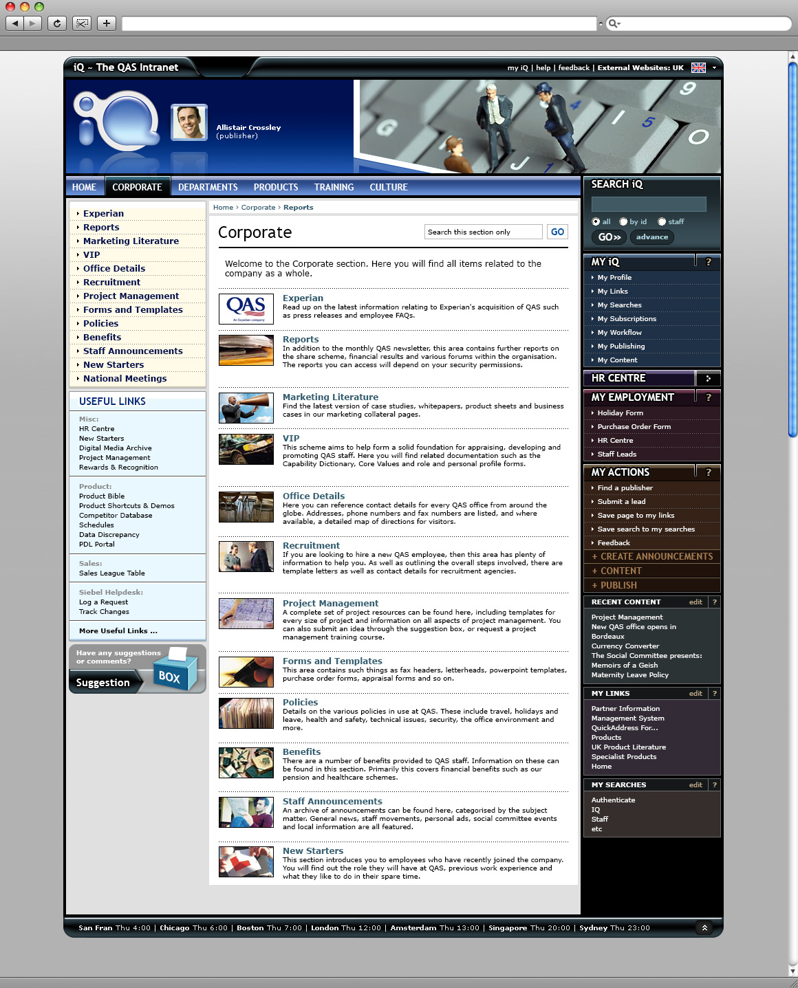 iQ - The QAS Intranet / Most Probably Me!