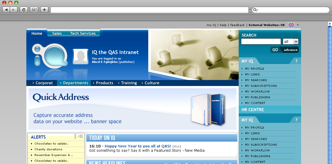 iQ - The QAS Intranet / Most Probably Me!